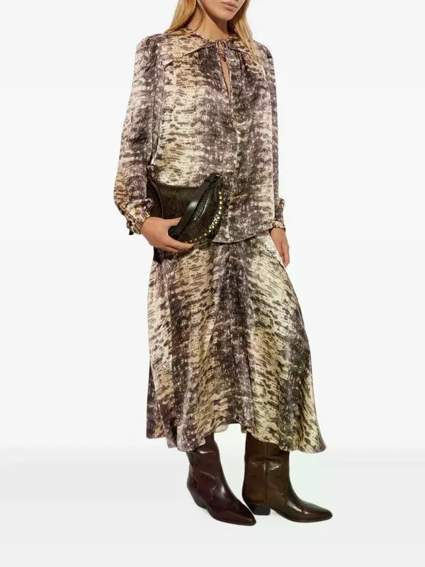 Isabel Marant Étoile Laraya Silk Top - Brown