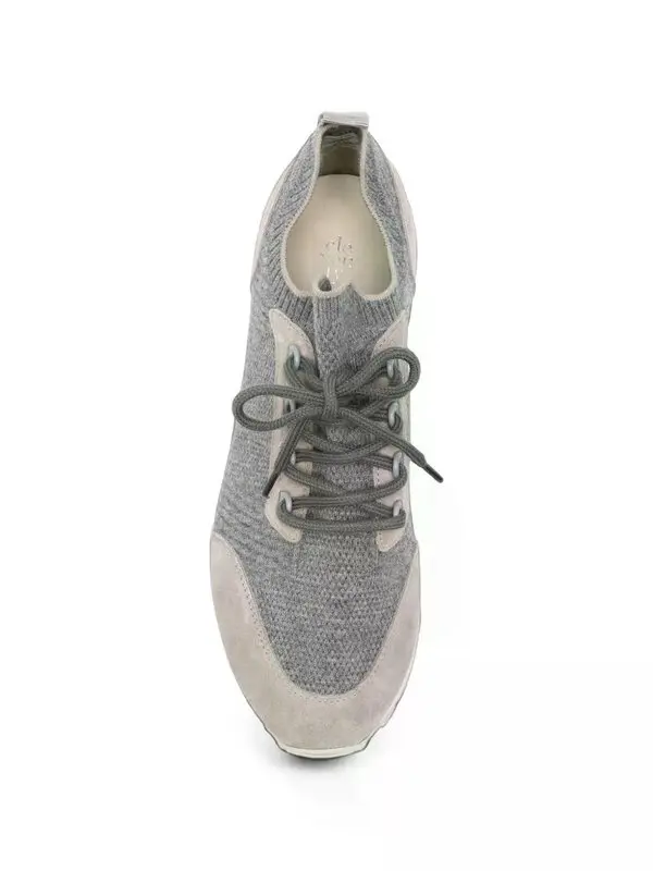 Eleventy Panelled Knit Sneakers