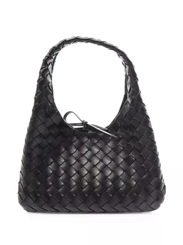 Bottega Veneta Small Campana Intrecciato Handbag - Black