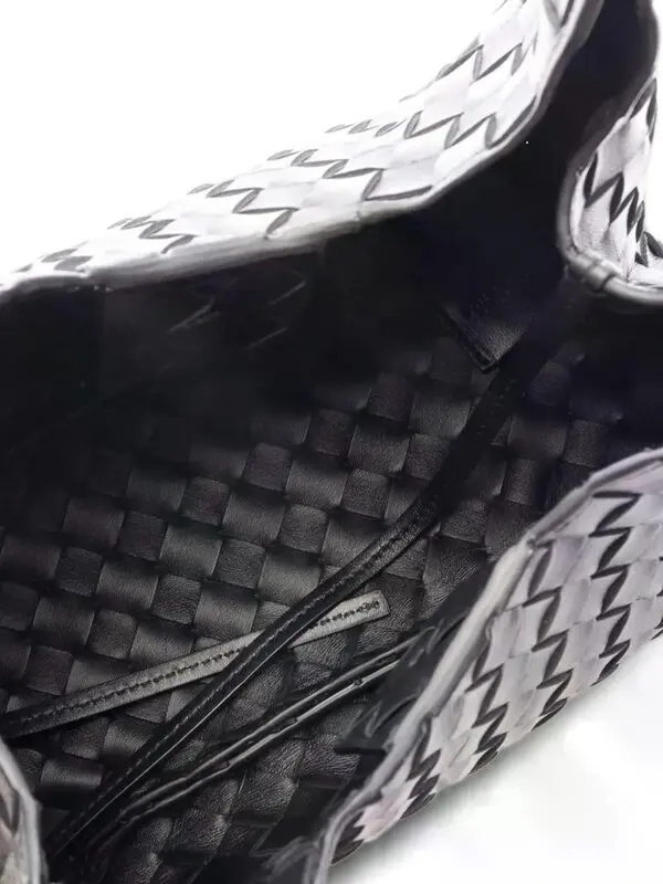 Bottega Veneta Small Campana Intrecciato Handbag - Black