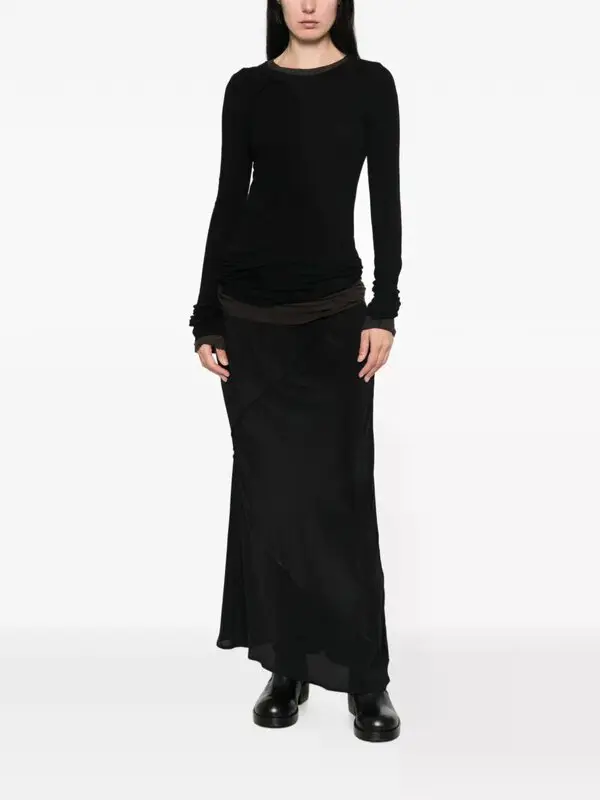 BASERANGE Asymmetric Panelled Midi Skirt