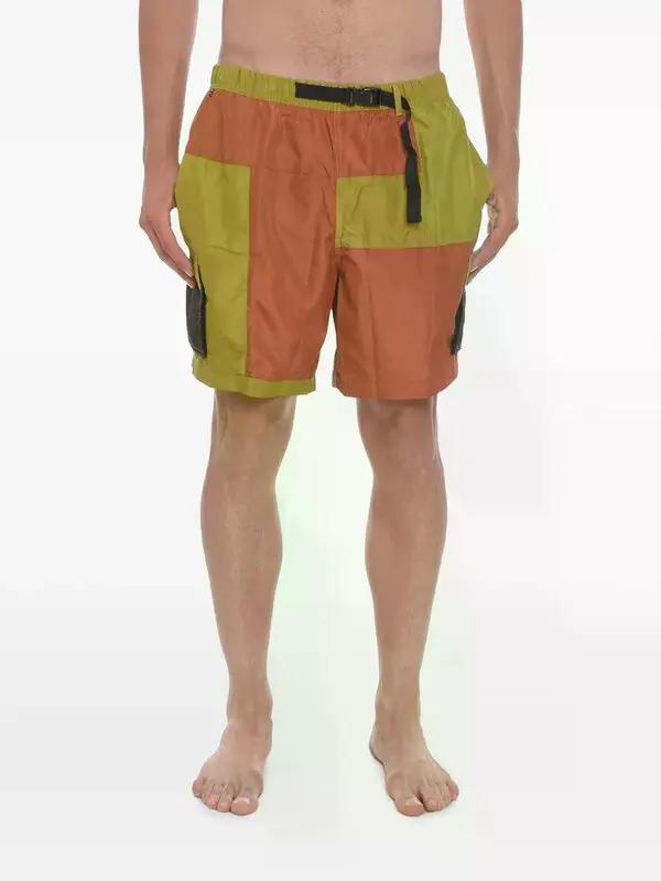 Nike Color-block Cargo Swim Shorts - Orange