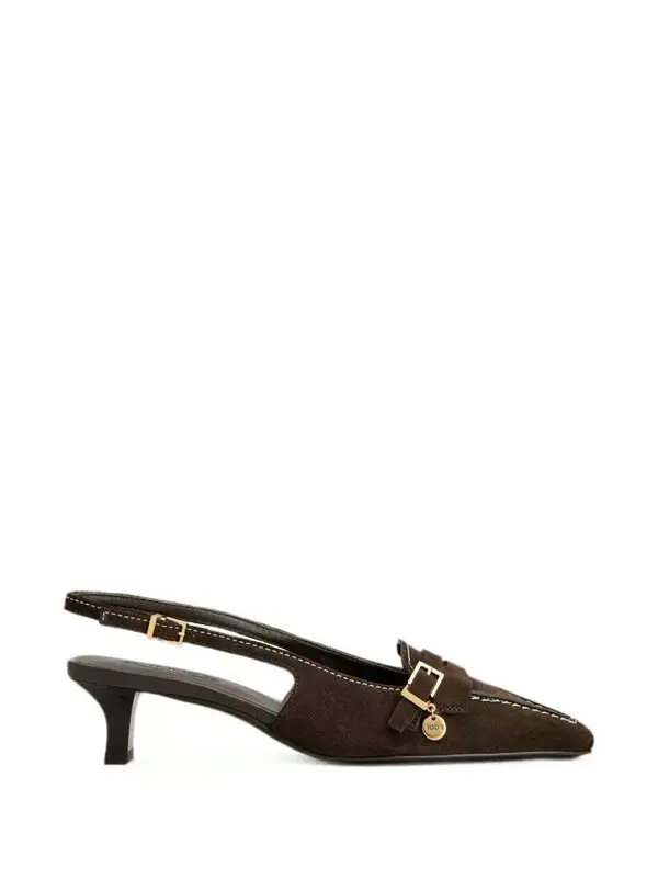 TOD'S Slingback Pumps In Suede - Brown