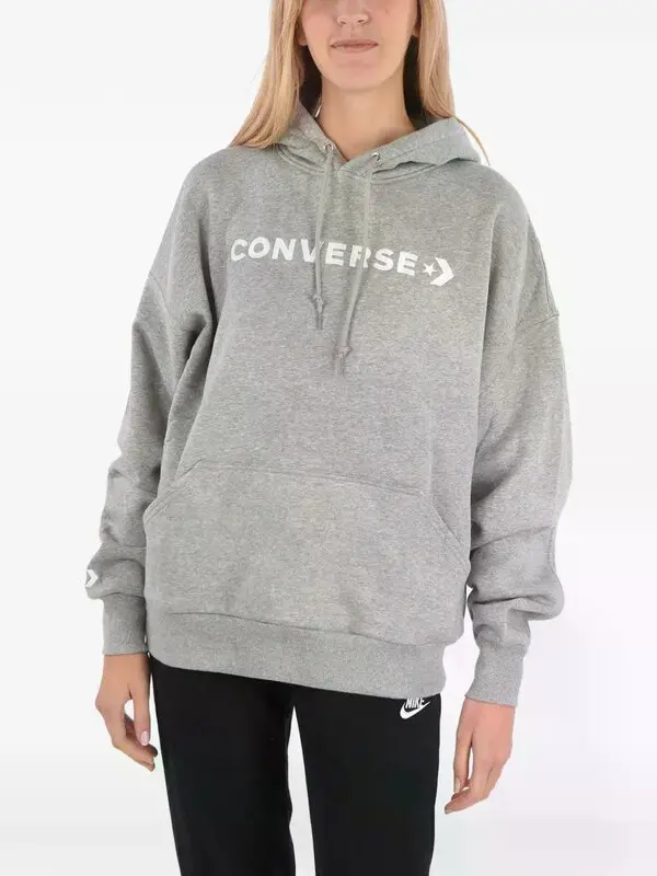 CONVERSE Embroidered Logo-print Hoodie