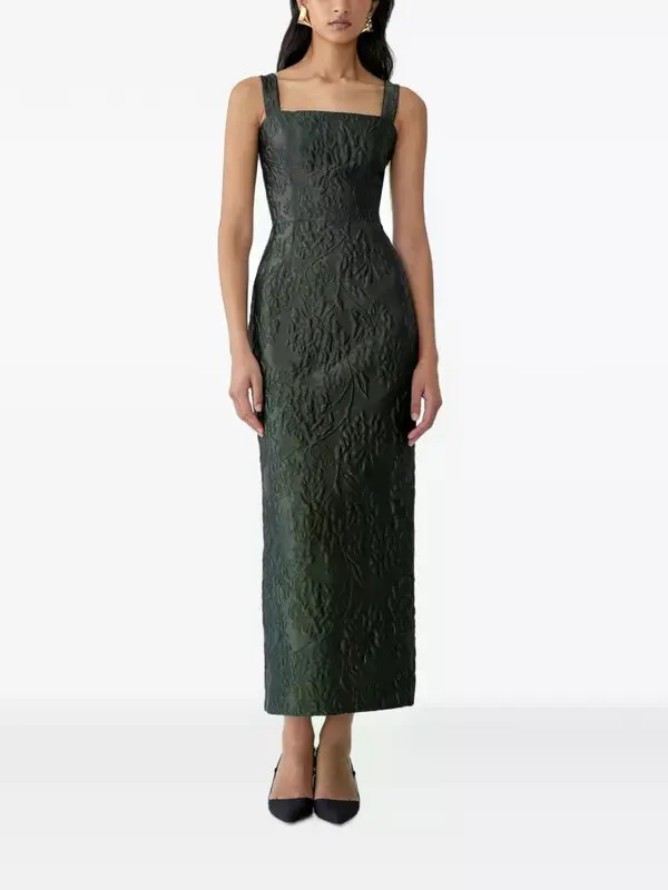 Carolina Herrera Floral-jacquard Maxi Dress