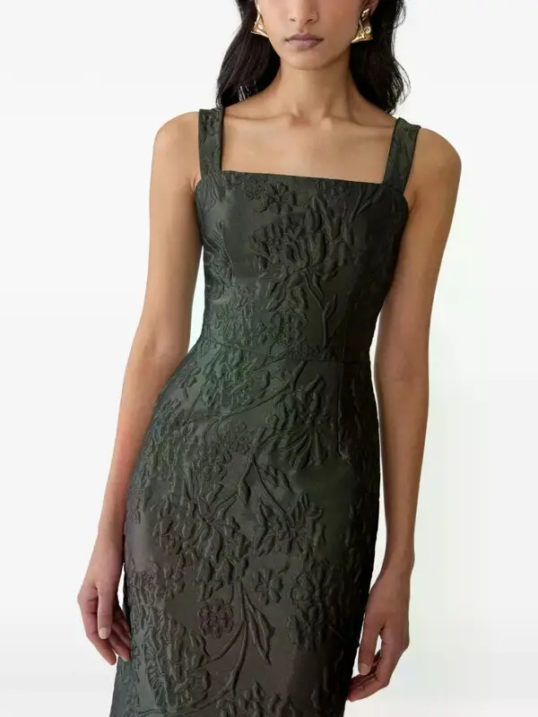 Carolina Herrera Floral-jacquard Maxi Dress