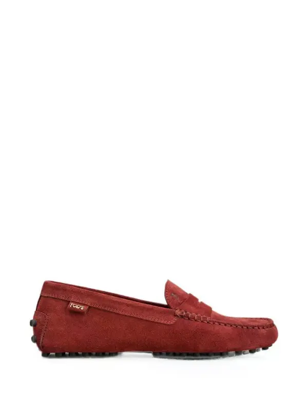 TOD'S Gommino Loafers In Suede - Red