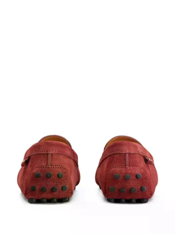 TOD'S Suede Gommino Loafers - Red