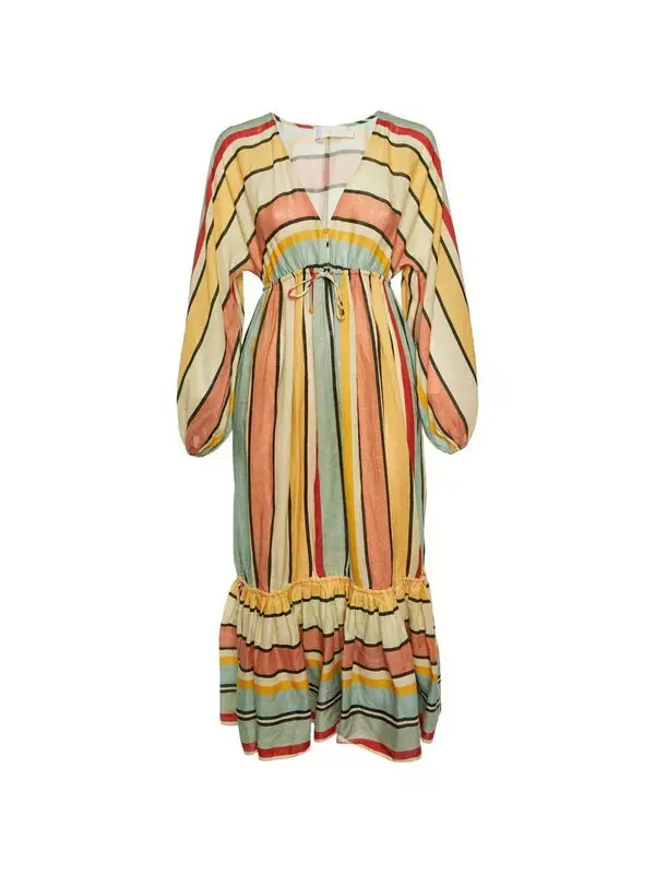 Zimmermann Cassia Tiered Maxi Dress - Yellow