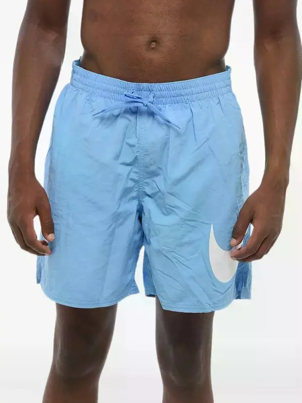 Nike Logo-print Drawstring Swim Shorts - Blue