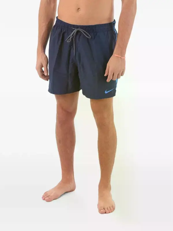 Nike Logo-embroidered Side-band Swim Shorts - Blue