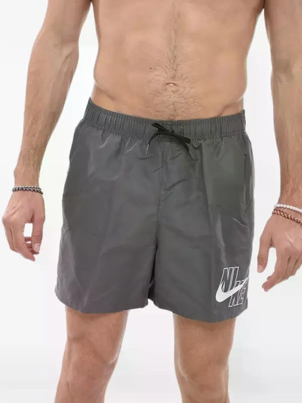 Nike Logo-print Elasticated-waist Swim Shorts - Grey