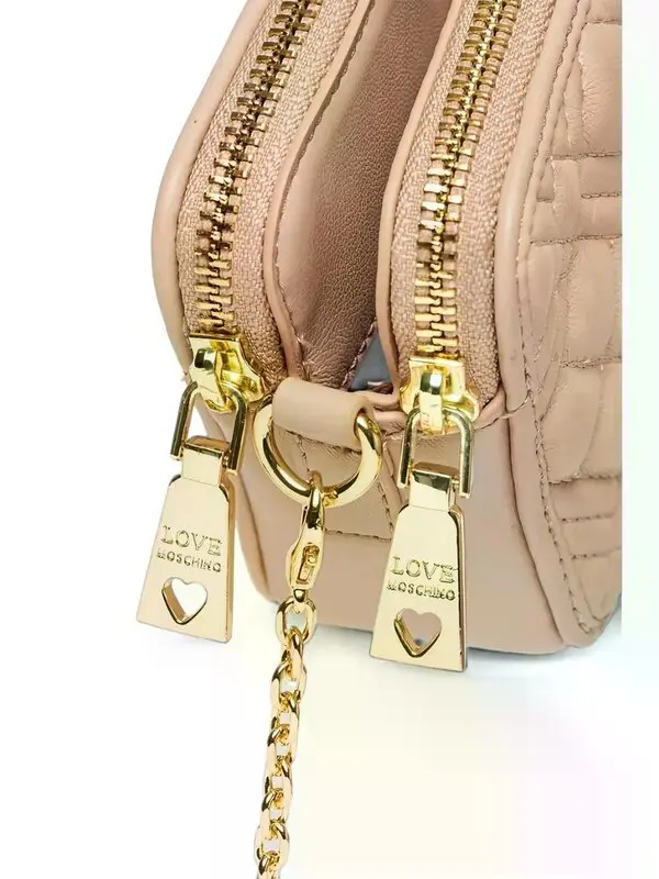 Moschino Quilted Logo-plaque Clutch Bag