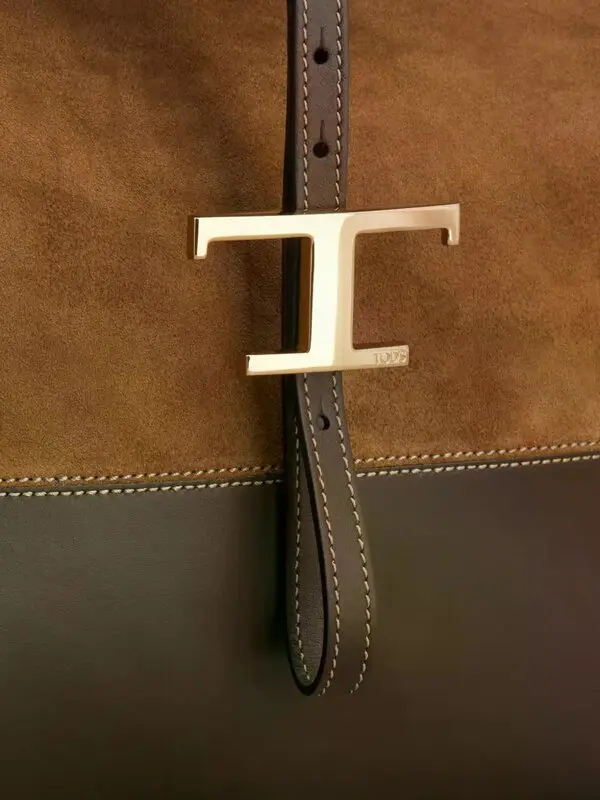 TOD'S T Timeless Shoulder Bag In Suede Medium