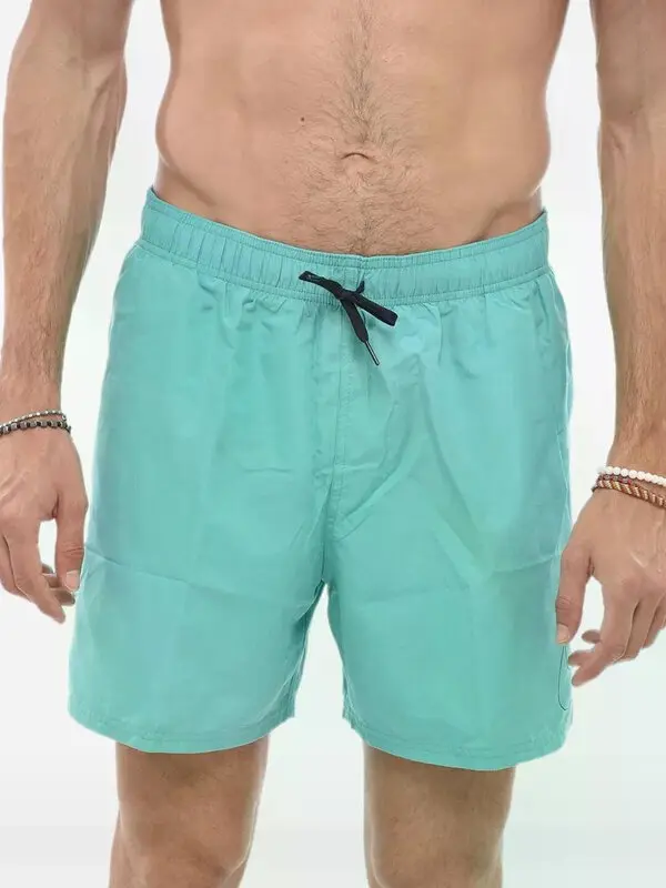 Nike Drawstring-waist Logo-print Swim Shorts - Blue