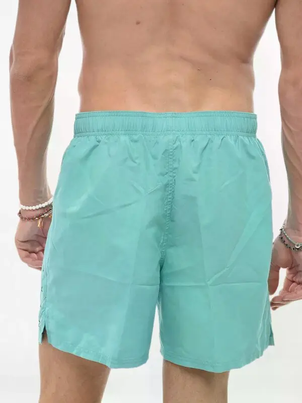 Nike Drawstring-waist Logo-print Swim Shorts