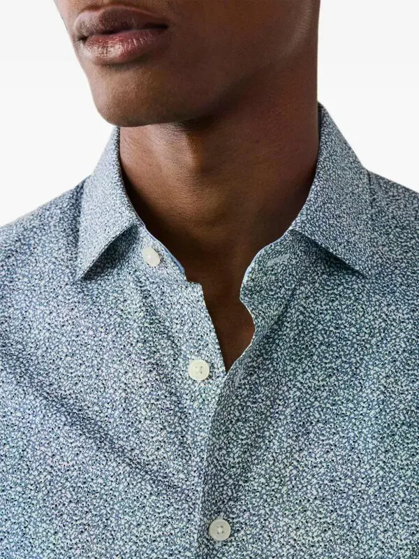 HACKETT LONDON Floral-print Poplin Shirt