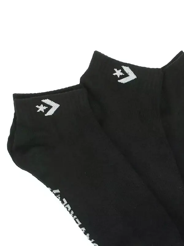 CONVERSE Logo-embroidered Ankle Socks - Black