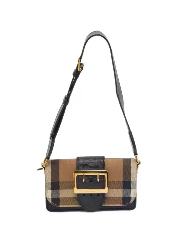 Burberry Small Buckle House Check Shoulder Bag - Neutrals