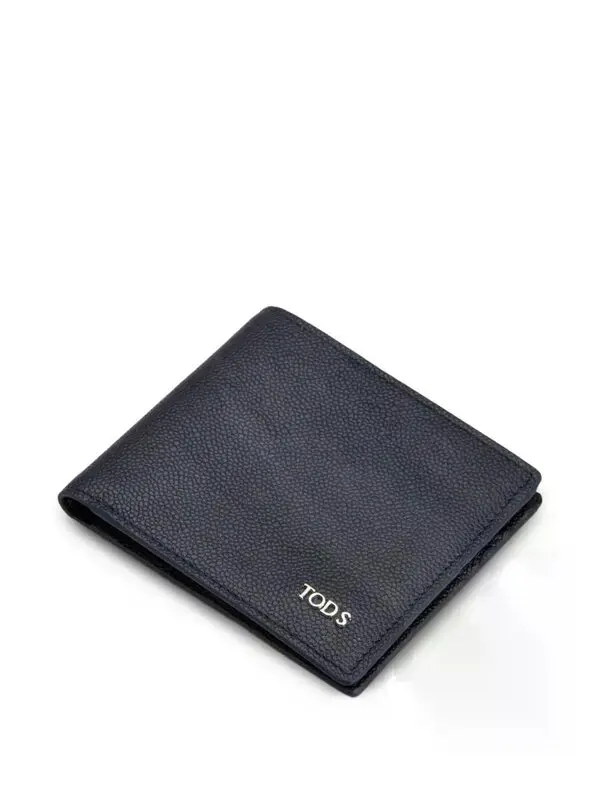 TOD'S Logo-plaque Pebbled-leather Wallet