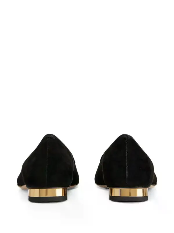 TOD'S Bow-detail Suede Ballet Flats