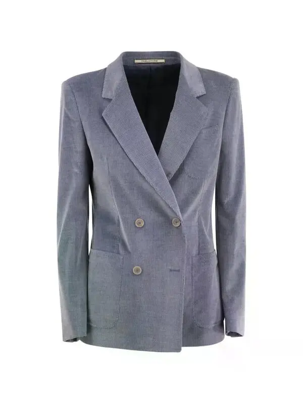 Tagliatore Double-breasted Ribbed Suit Jacket