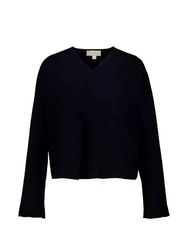 120% Lino V-neck Sweater - Blue