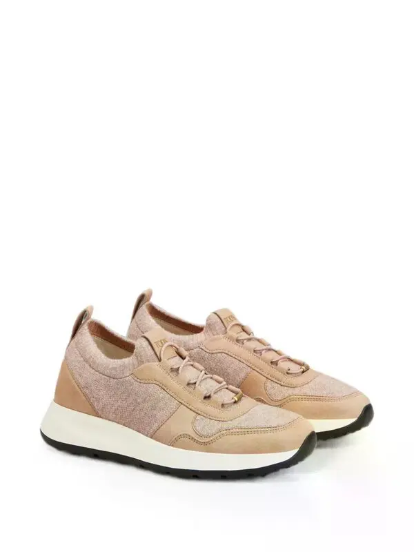 TOD'S Red Dot Socks Sneakers In Knit And Suede