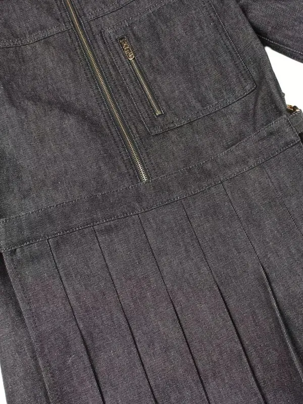 Fendi Pleated Zip-up Dress