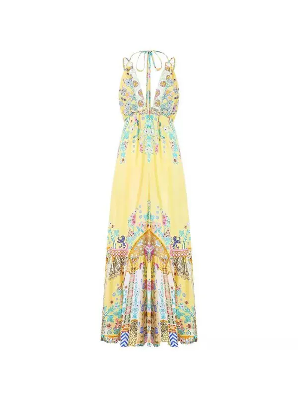 Camilla Tiered Maxi Dress With Hardware