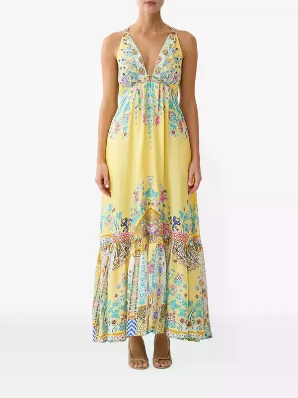 Camilla Tiered Maxi Dress With Hardware