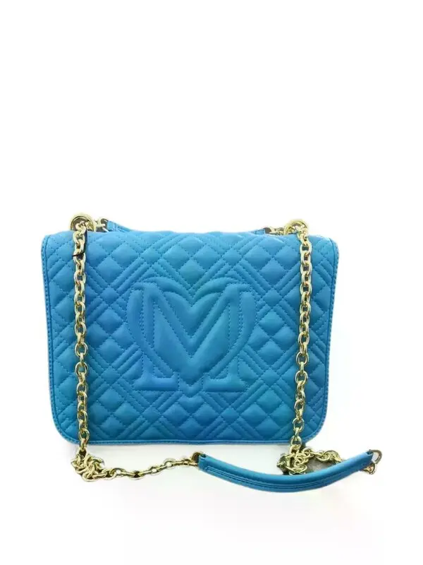 Moschino Quilted Logo-plaque Clutch Bag