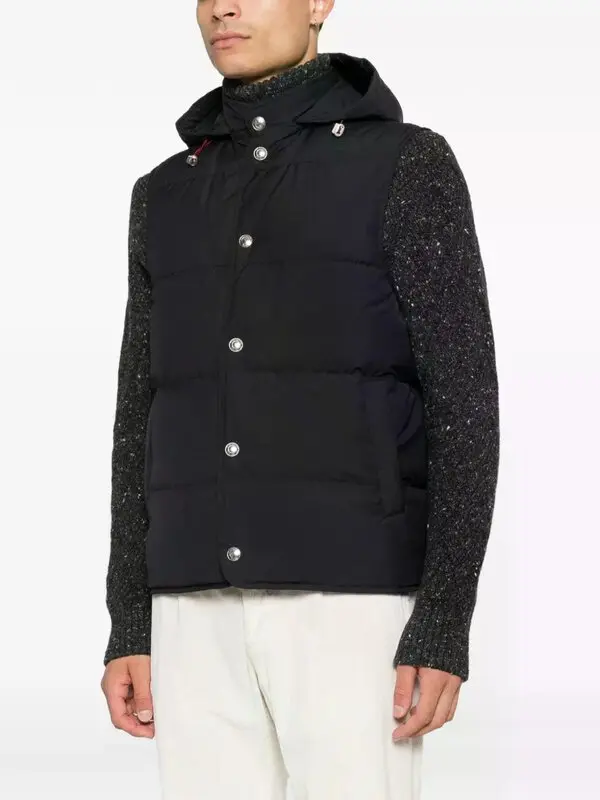 Eleventy Hooded Quilted Gilet
