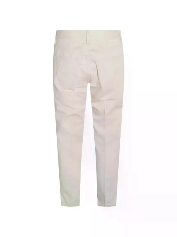 LARDINI Pleated Washed-denim Jeans - Neutrals