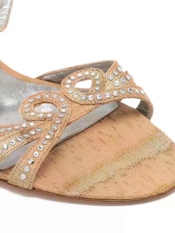 Valentino Garavani Crystal-embellished Sandals - Neutrals