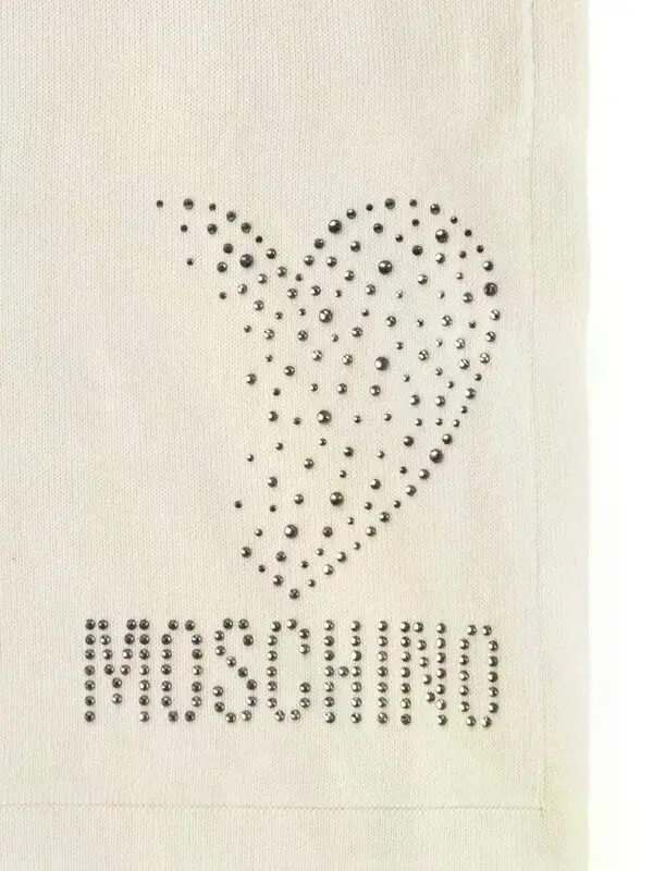 Moschino Sequin-embellished Heart-motif Scarf