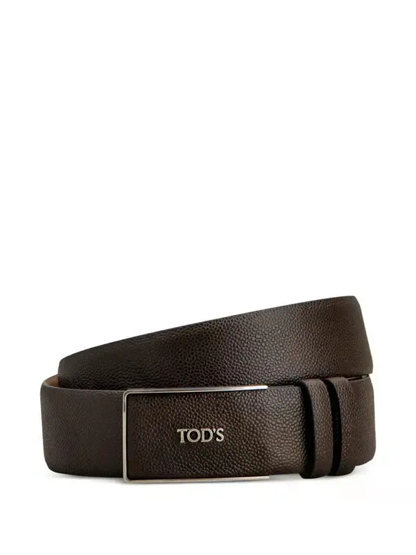 TOD'S Logo-plaque Pebbled Belt