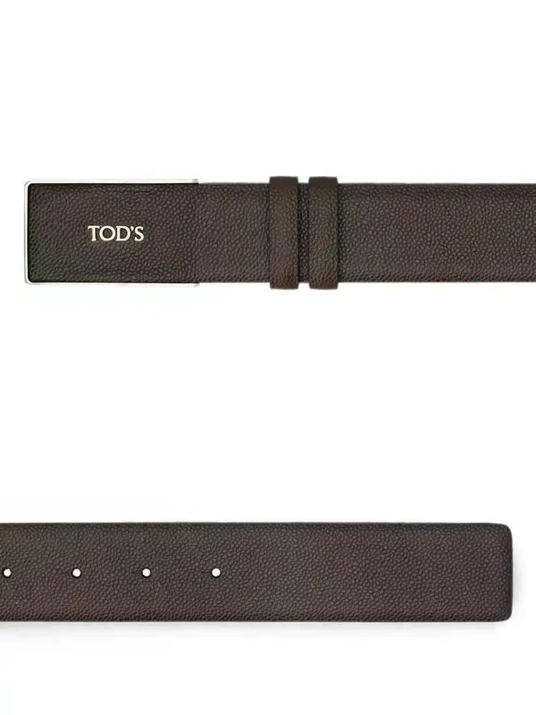 TOD'S Logo-plaque Pebbled Belt
