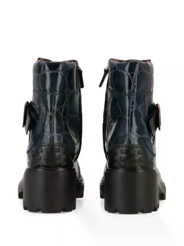 TOD'S Crocodile-effect Ankle Boots