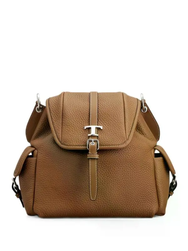 TOD'S T Timeless Pebbled Backpack