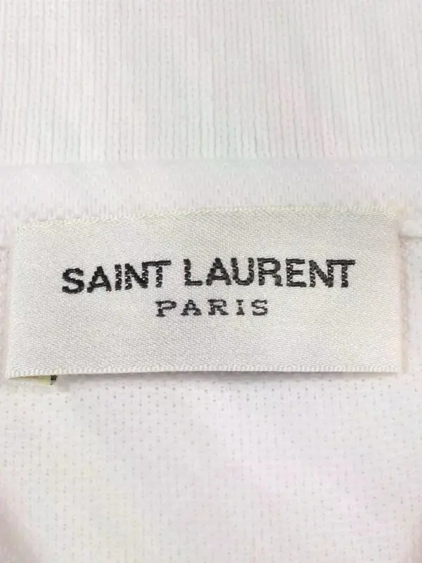 Saint Laurent 2010s Embroidered Logo Polo Shirt