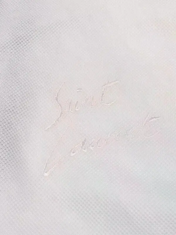 Saint Laurent 2010s Embroidered Logo Polo Shirt