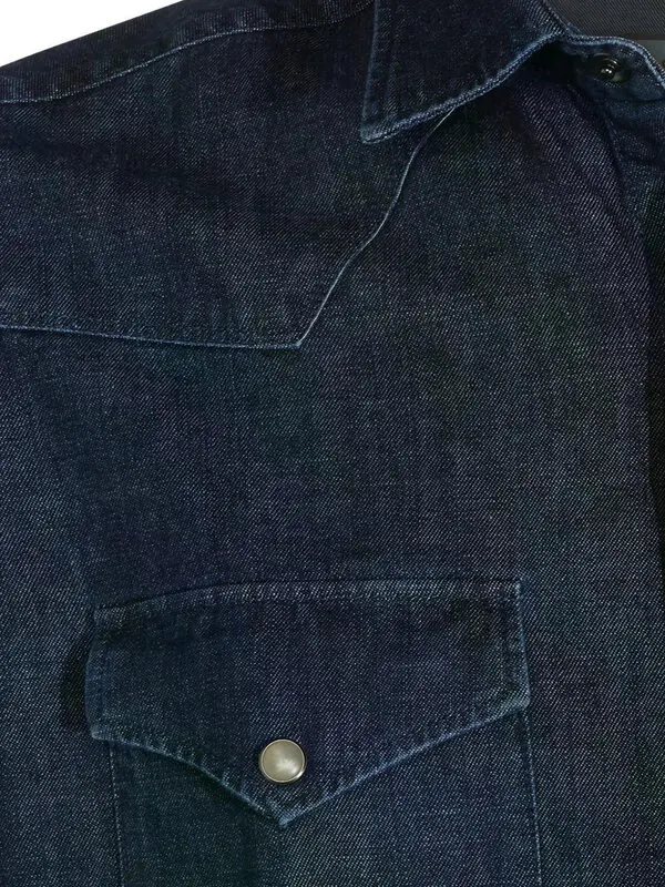 Canali Western-style Denim Shirt