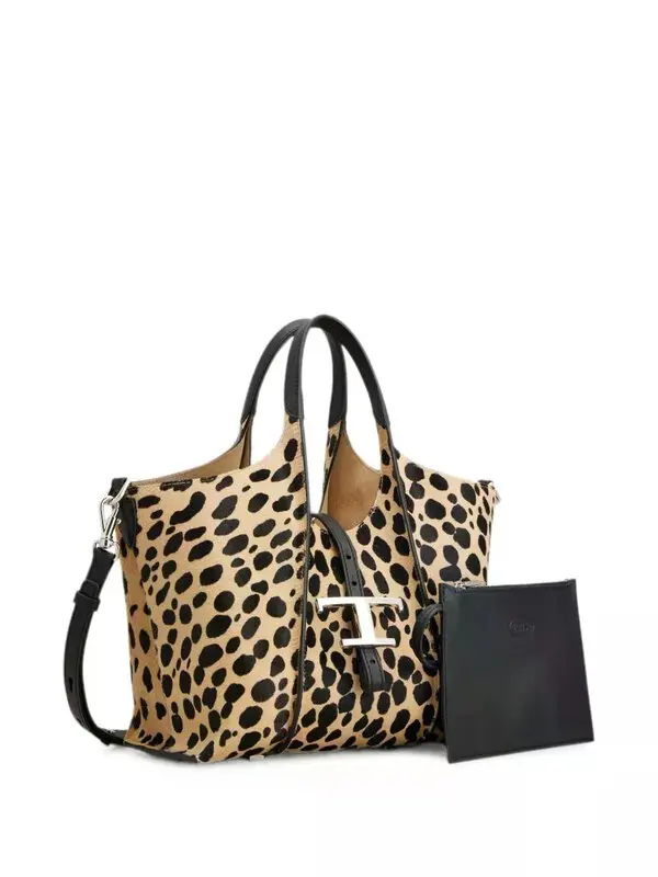 TOD'S T Timeless Shopping Bag In Pony Effect Leather Mini