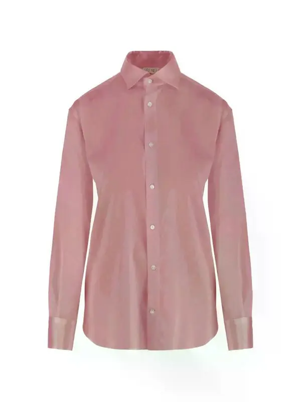 HER SHIRT Satin-finish Long-sleeve Shirt