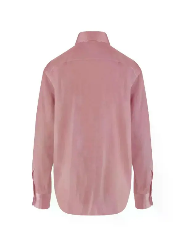 HER SHIRT Satin-finish Long-sleeve Shirt