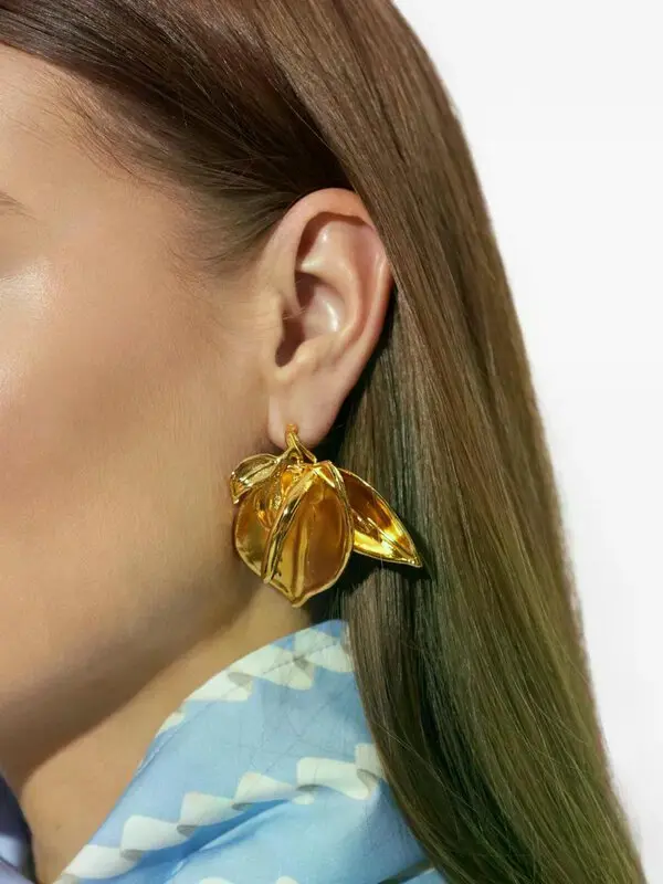 Moschino Fruit Motif Enamel Detail Earrings