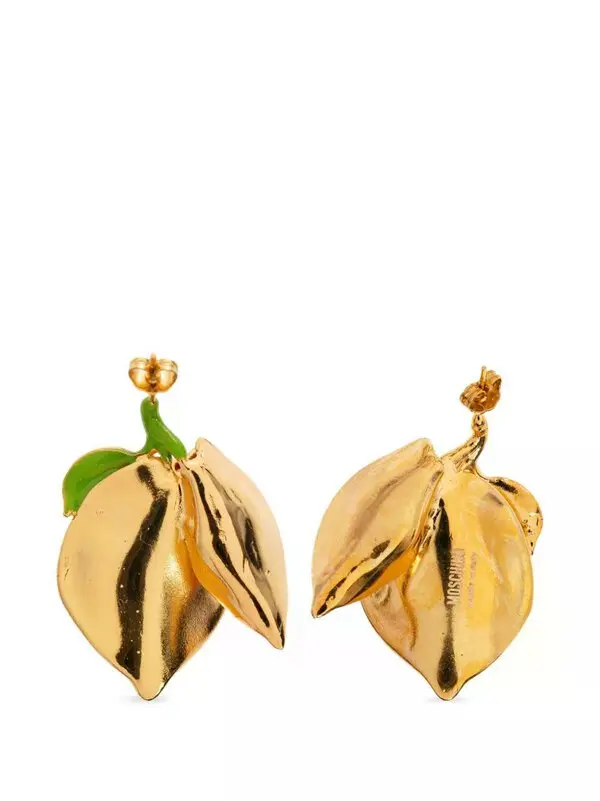 Moschino Fruit Motif Enamel Detail Earrings