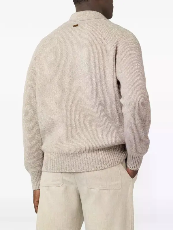 TOD'S Polo Buttonless Ribbed Mouline