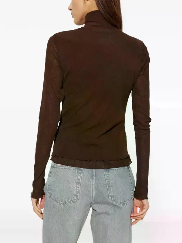 GANNI Turtleneck In Marl Mesh